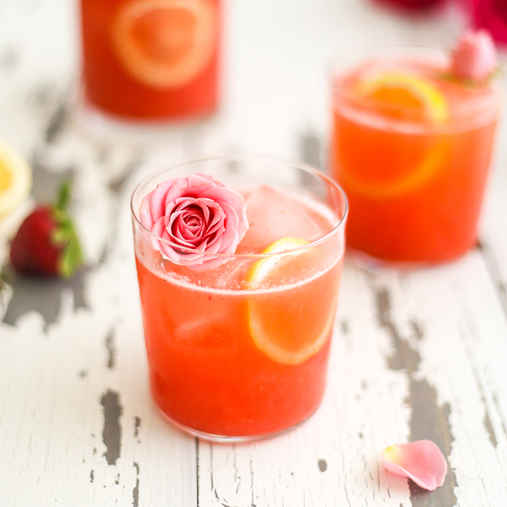Strawberry Rose Lemonade - California Strawberry Commission