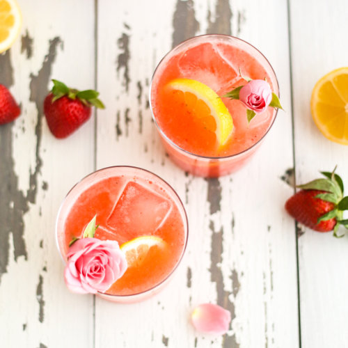 Strawberry Rose Lemonade - California Strawberry Commission