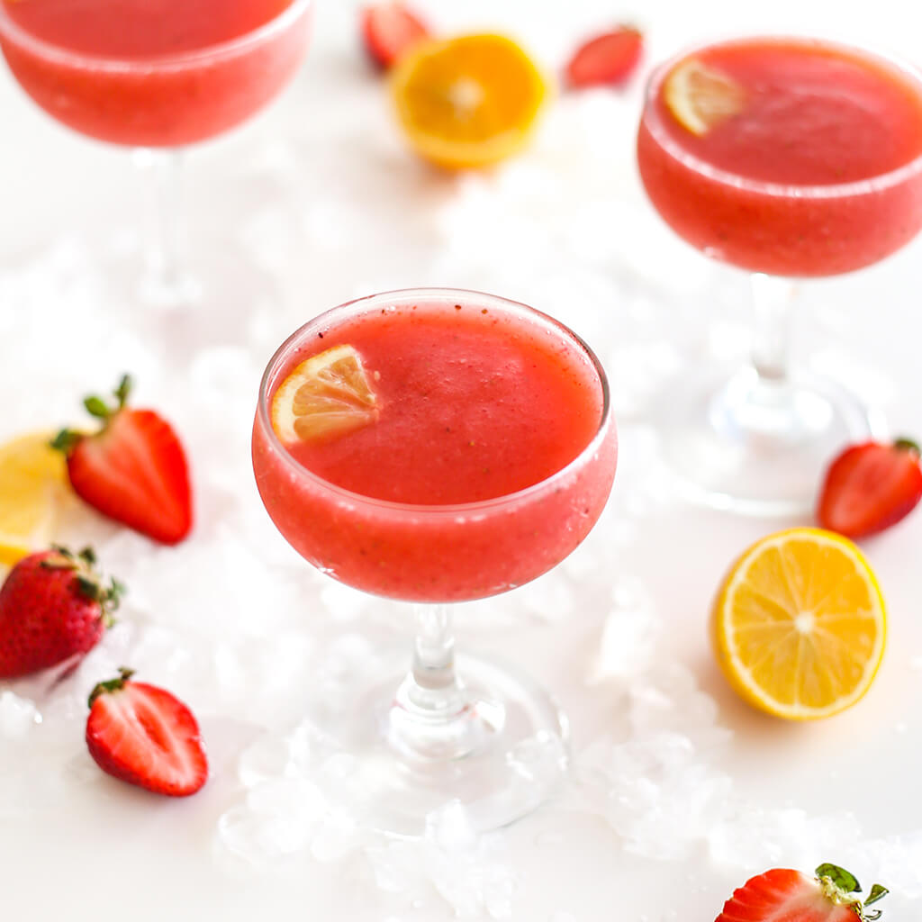 Strawberry Lemonade Frosé - California Strawberry Commission