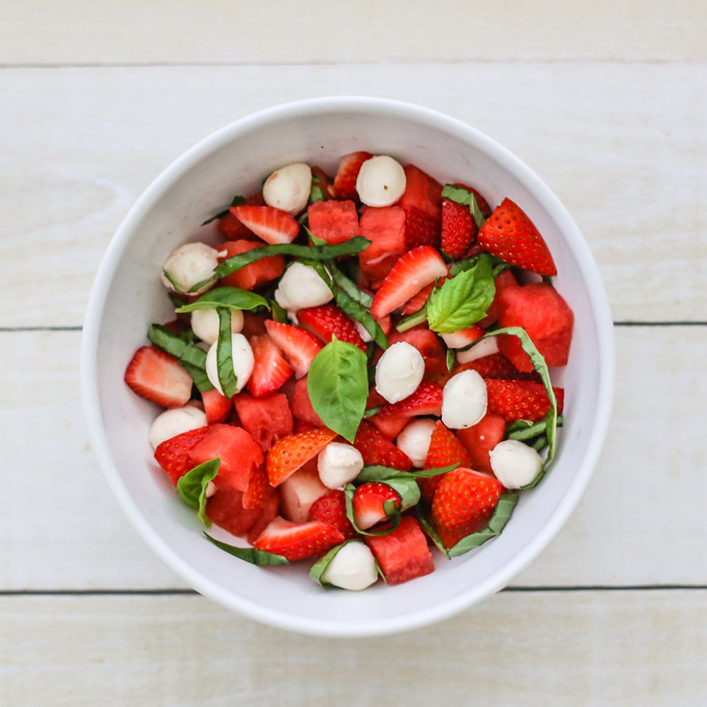 Strawberry Caprese Salad with Watermelon - California Strawberry Commission