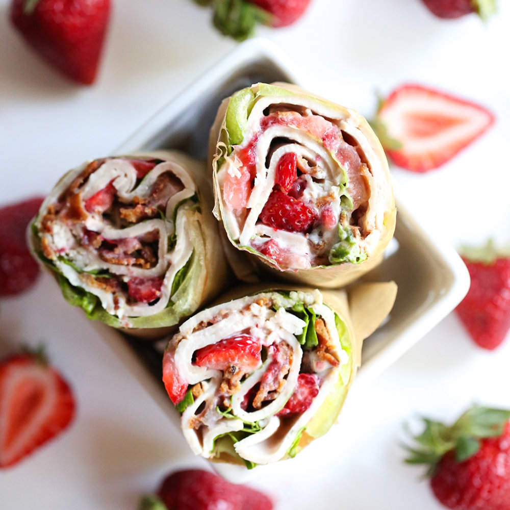 Strawberry BLT Lettuce Roll-Ups - California Strawberry Commission