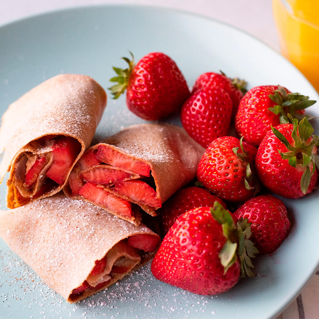 Easy Strawberry Almond Butter Crepe Roll-Ups - California Strawberry ...
