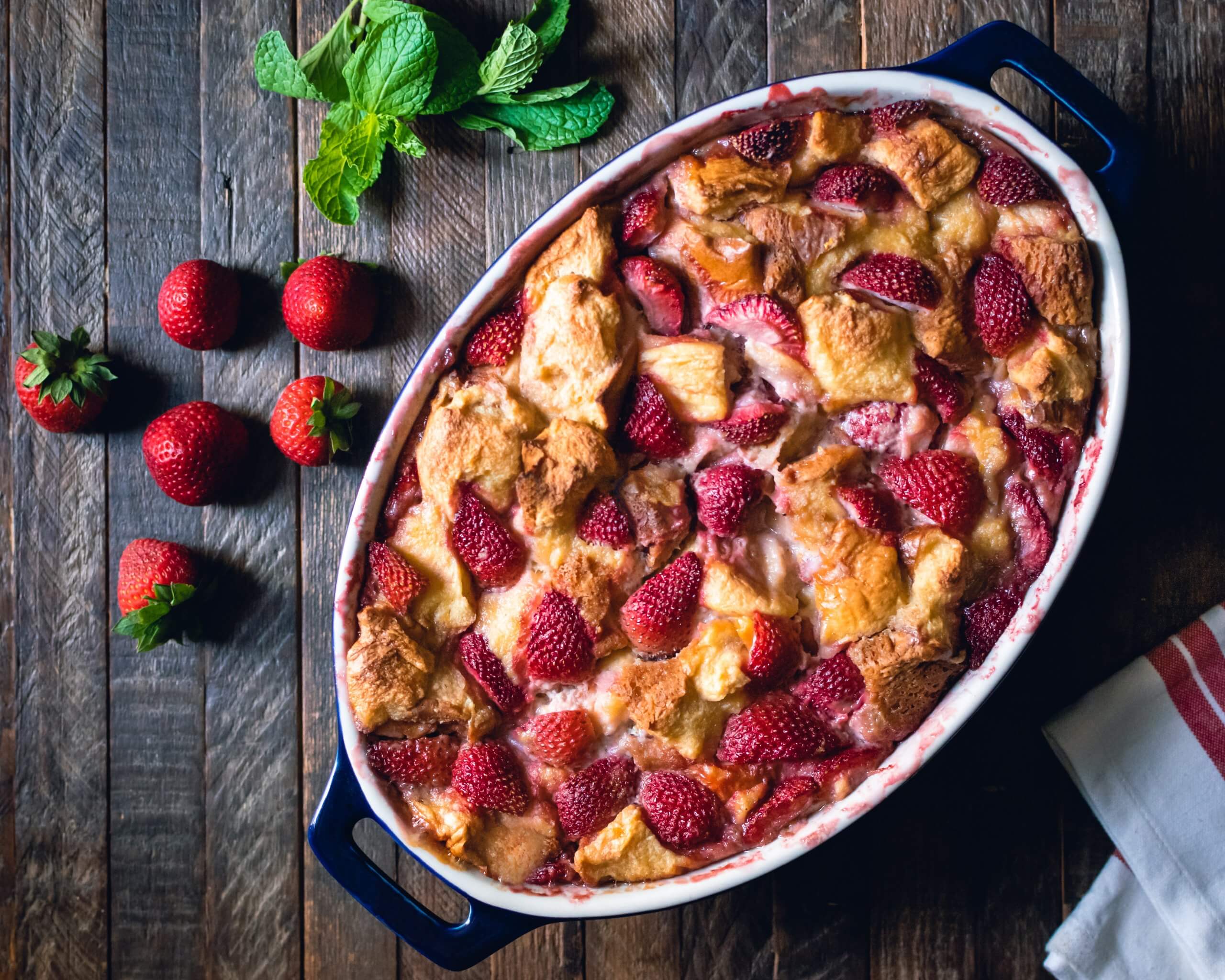 Strawberry Bread Pudding - California Strawberry Commission